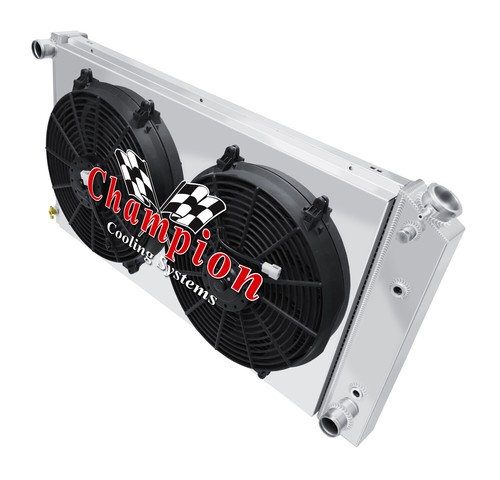 RN Champion 3 Row Radiator,14" Fans,Shroud-1977-1992 Cadillac Fleetwood ...