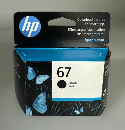 HP 67 Black Ink Cartridge Works with HP DeskJet 1255, 2700, 4100 Series ...