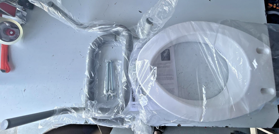 Carex 3.5 Inch Raised Toilet Seat with Handles - Riser For ELONGATED ...