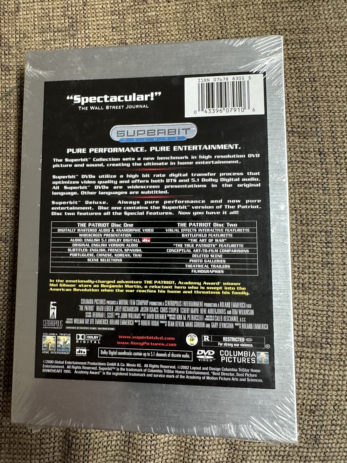 The Patriot (DVD, 2002, 2-Disc Set, Superbit Deluxe) 43396079106| eBay