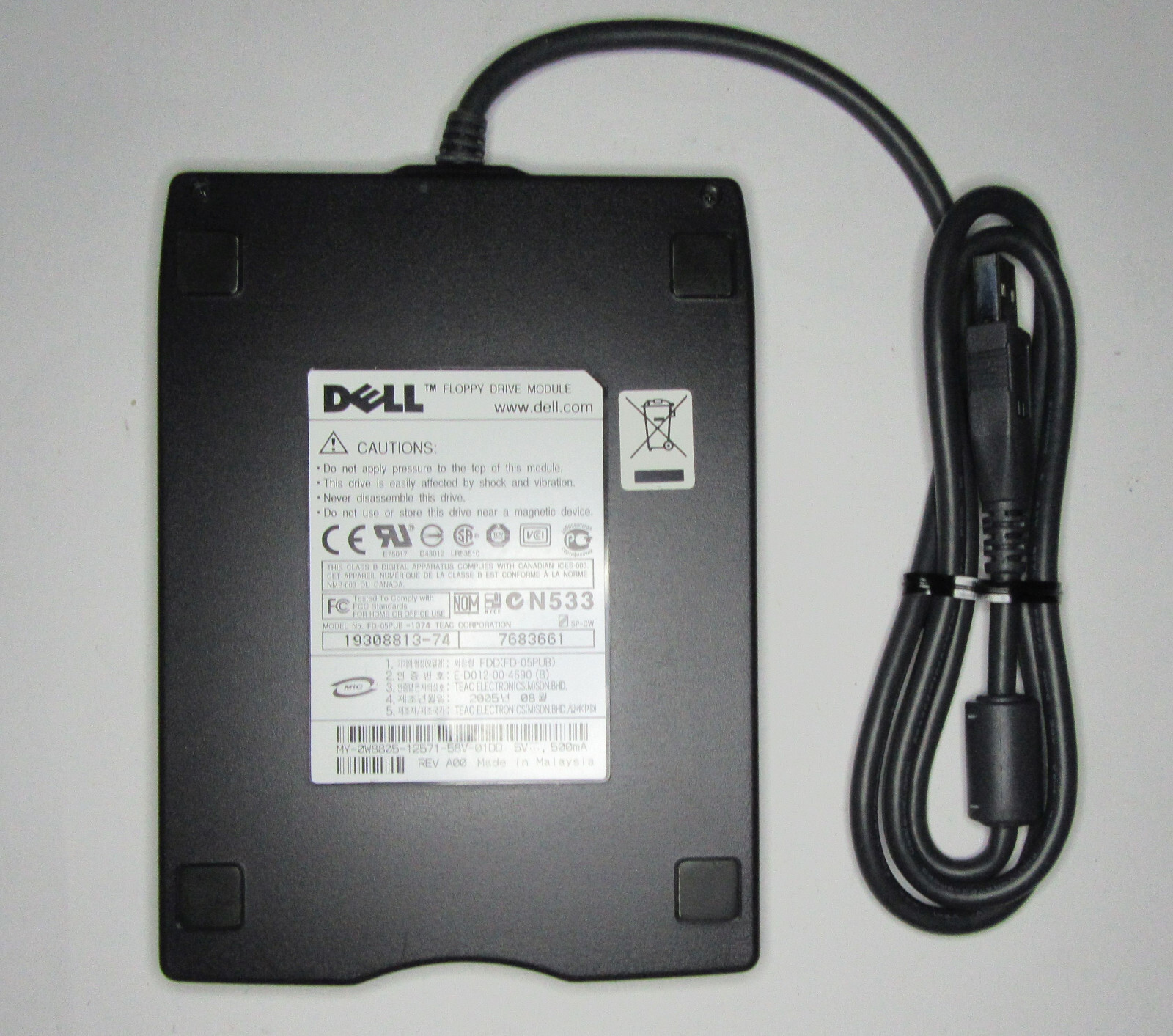 Dell External USB Floppy Drive - W8805 for sale online | eBay