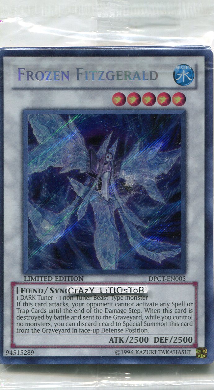 YU-GI-OH FROZEN FITZGERALD SECRET RARE MINT SEALED DPCT-EN005 ...