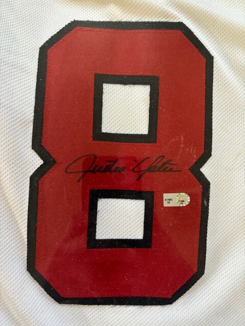 Justin Upton Autographed 17in x 32in Framed Atlanta Braves Jersey MLB ...