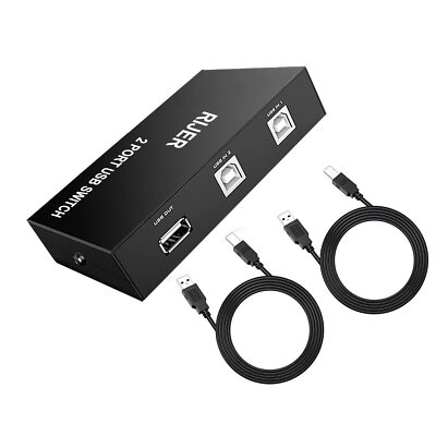 Printer Cable Splitter one Printer Two Computers, 2 Port USB Switch ...
