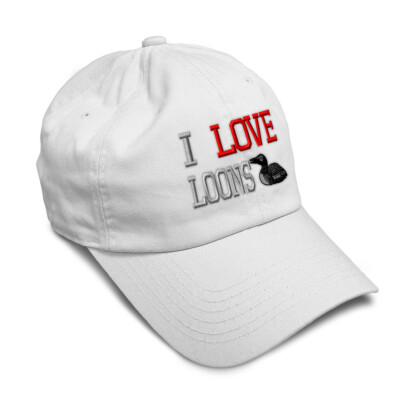 Soft Women Baseball Cap I Love Loons Embroidery Dad Hats for Men Buckle ...