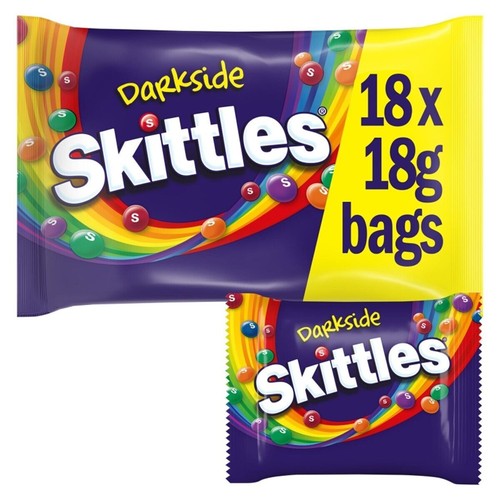 Skittles Darkside Fun Size Pack 18 X 18g Bags Limited Edition Multipack ...