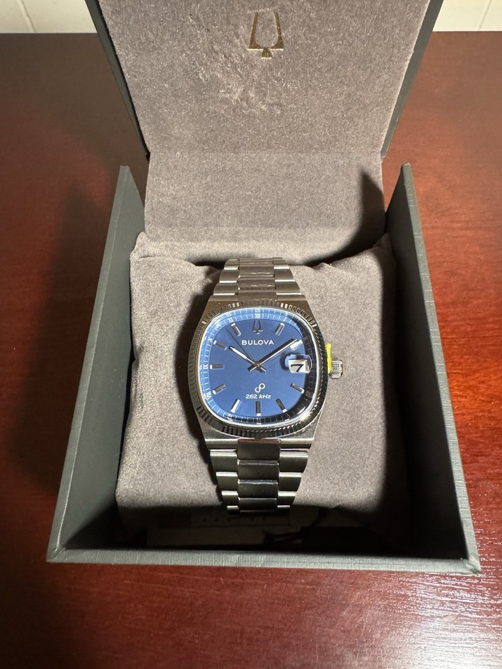 Bulova Classic Super Seville 262kHz Precisionist Blue Dial 96B440 Mens ...