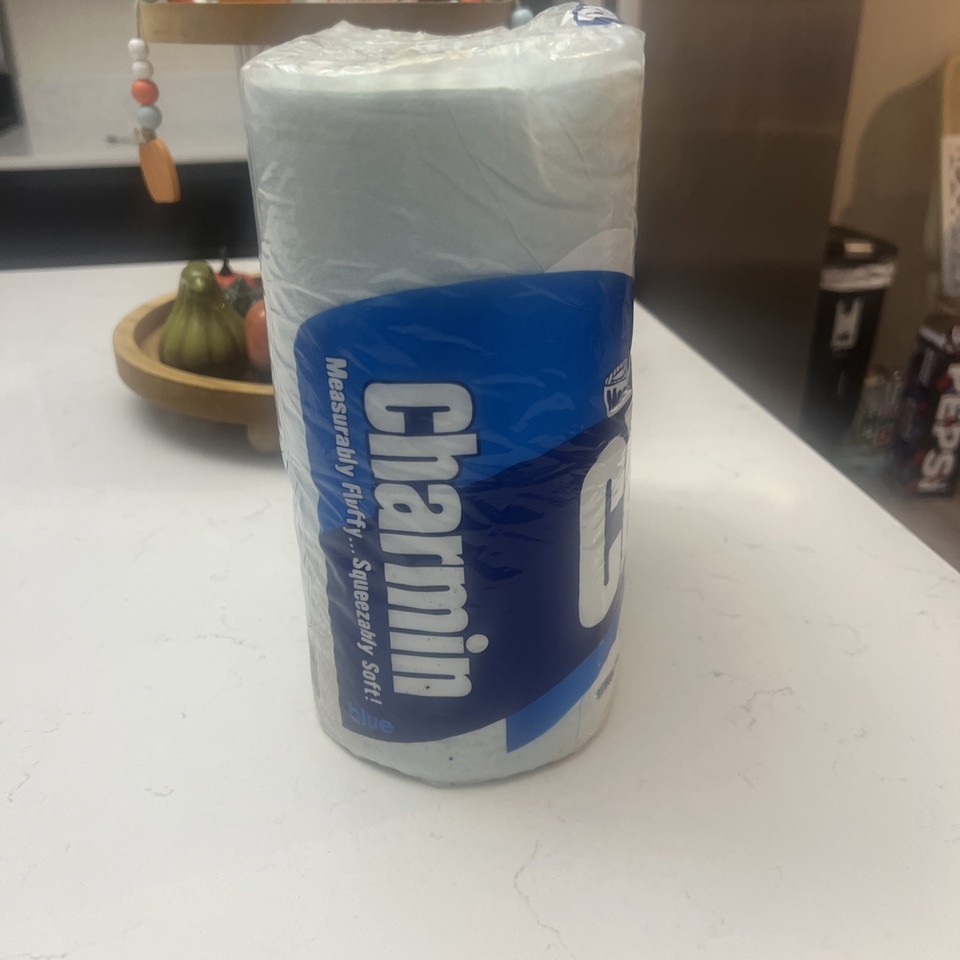 VINTAGE BLUE CHARMIN SQUEEZABLY SOFT BATHROOM TISSUE-TOILET PAPER-4 ...