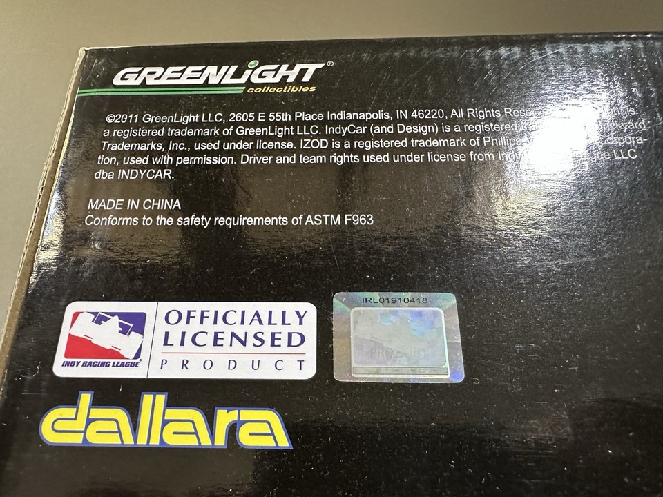 Greenlight IndyCar Series 1:18 Die Cast IZOD Formula 1 DHL #28 Diecast ...