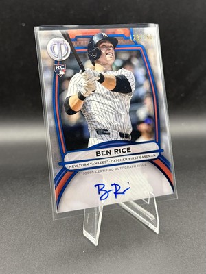 2025 Topps Tribute Ben Rice - Blue Auto /150 #TA-BR New York Yankees | eBay