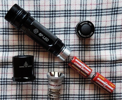 SureFire 6P-LED Tac Flashlight w/holster & batteries Circa 2010 ...