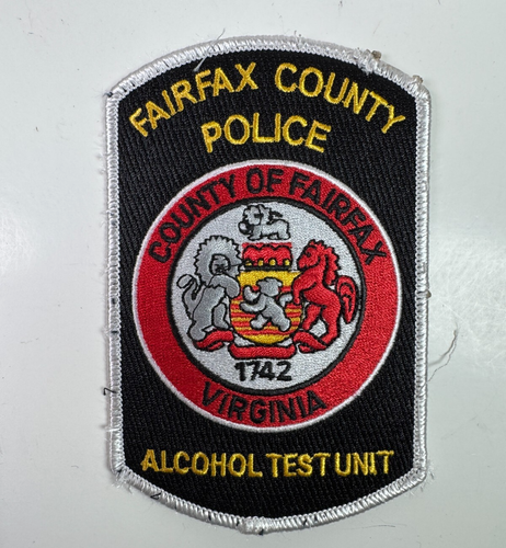 Fairfax County Police Alcohol Test Unit DUI DWI Virginia Patch | eBay