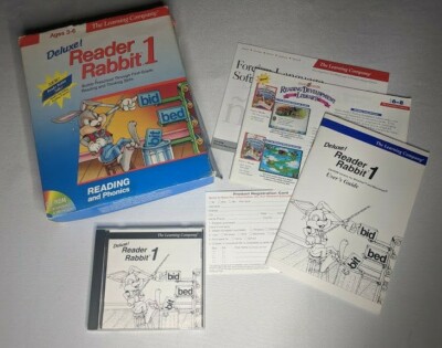 Deluxe Reader Rabbit 1 CD-ROM Vintage PC Game The Learning Company ...