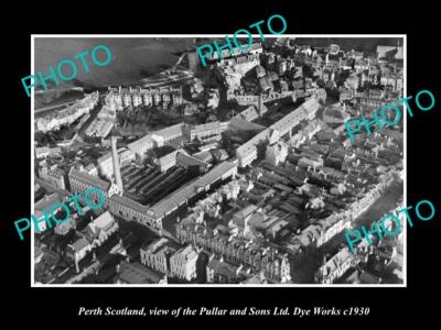 OLD LARGE HISTORIC PHOTO OF PERTH SCOTLAND THE PULLAR DYE WORKS c1930 ...