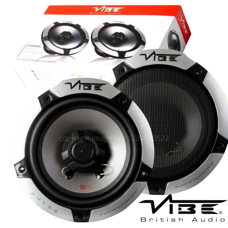 Vibe Audio Series 6.5" 360w Car Door Shelf Coaxial Speakers Set Pulse 6 ...