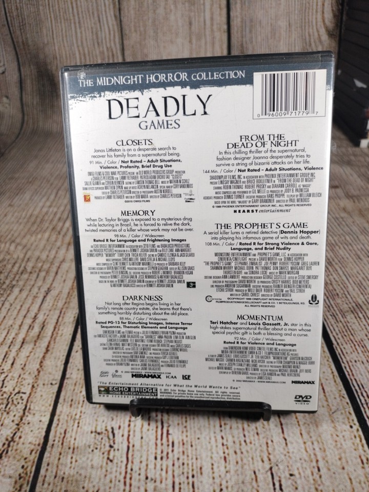Midnight Horror Collection: Deadly Games (DVD, 2011, 2-Disc Set ...