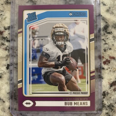 2024 Panini Donruss Bub Means Rated Rookie Purple Press Proof | eBay