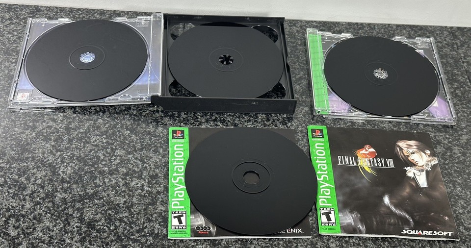 Final Fantasy VIII 8 Sony PlayStation 1 PS1 4 GOOD Discs 2 Booklets ...