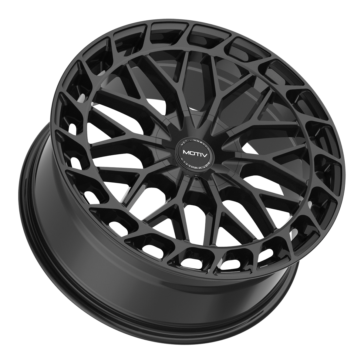 MOTIV 442B Breach Rim 20X8.5 5X114.3/5X120 Offset 40 Gloss Black ...