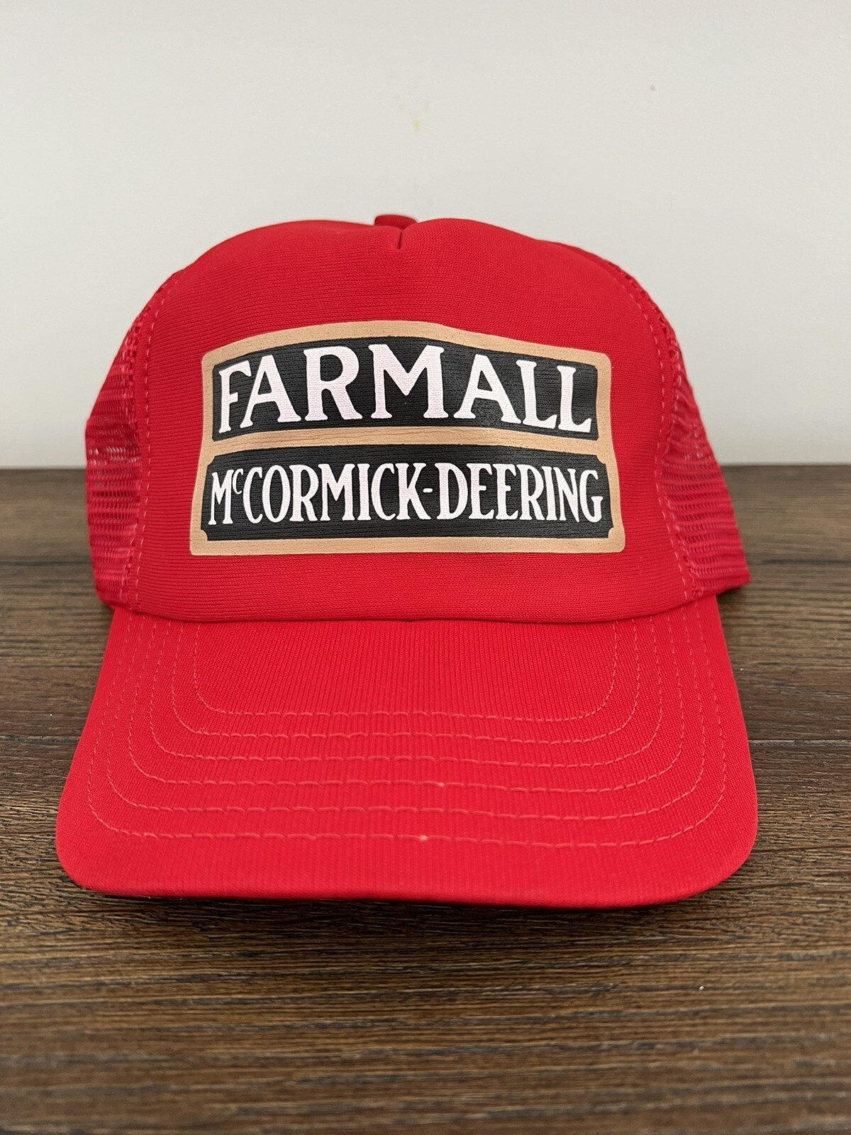 Farmall Red Hat Cap Mesh Back Foam Front Snapback Nissin Vintage ...
