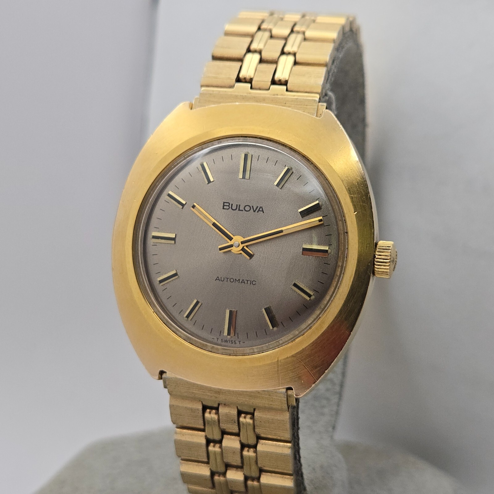 Vintage BULOVA men's automatic watch Micro rotor 12EBA 17Jewels swiss ...