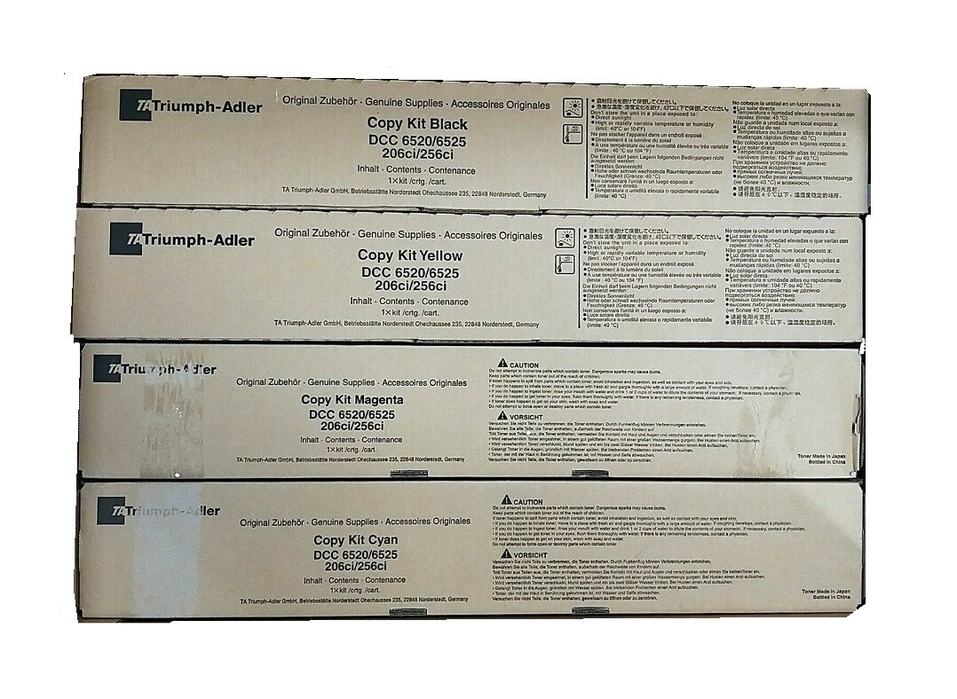 4 x Original Toner Triumph Adler DCC 6520 6525 206ci 256ci / 652511116 ...