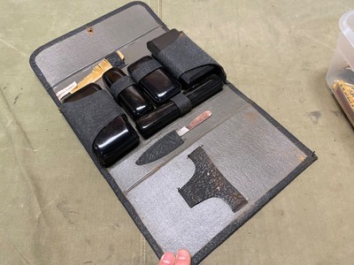ORIGINAL WWII US ARMY PRIVATE PX PURCHASE OFFICER TOILETRIES CARRY KIT ...