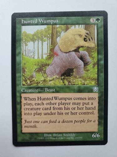 MTG Magic The Gathering Card hunted Wumpus Creature Beast Green ...