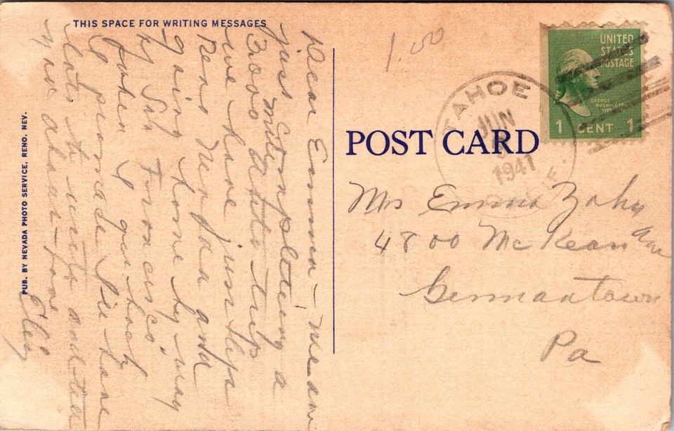 Postcard Reno NV Truckee River scenic view vintage linen postcard | eBay