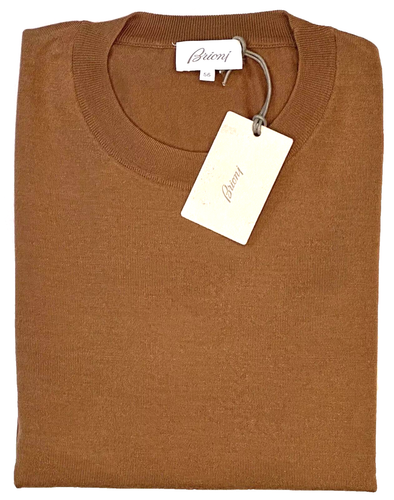 $1650 NEW BRIONI SWEATER EU 56 / L VICUNA COLOR SLIM FIT CASHMERE SILK ...