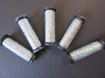 5 Kreinik Metallics Blending Filament #001L SILVER holographic Thread ...