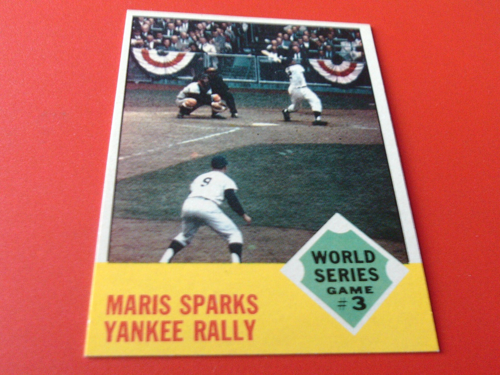 1963 TOPPS # 144 MARIS SPARKS YANKEE RALLY W. S. #3 NEAR MINT OR BETTER ...
