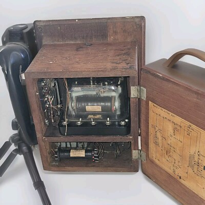 Rare Antique British Standord London Railroad wooden, Box Telephone | eBay