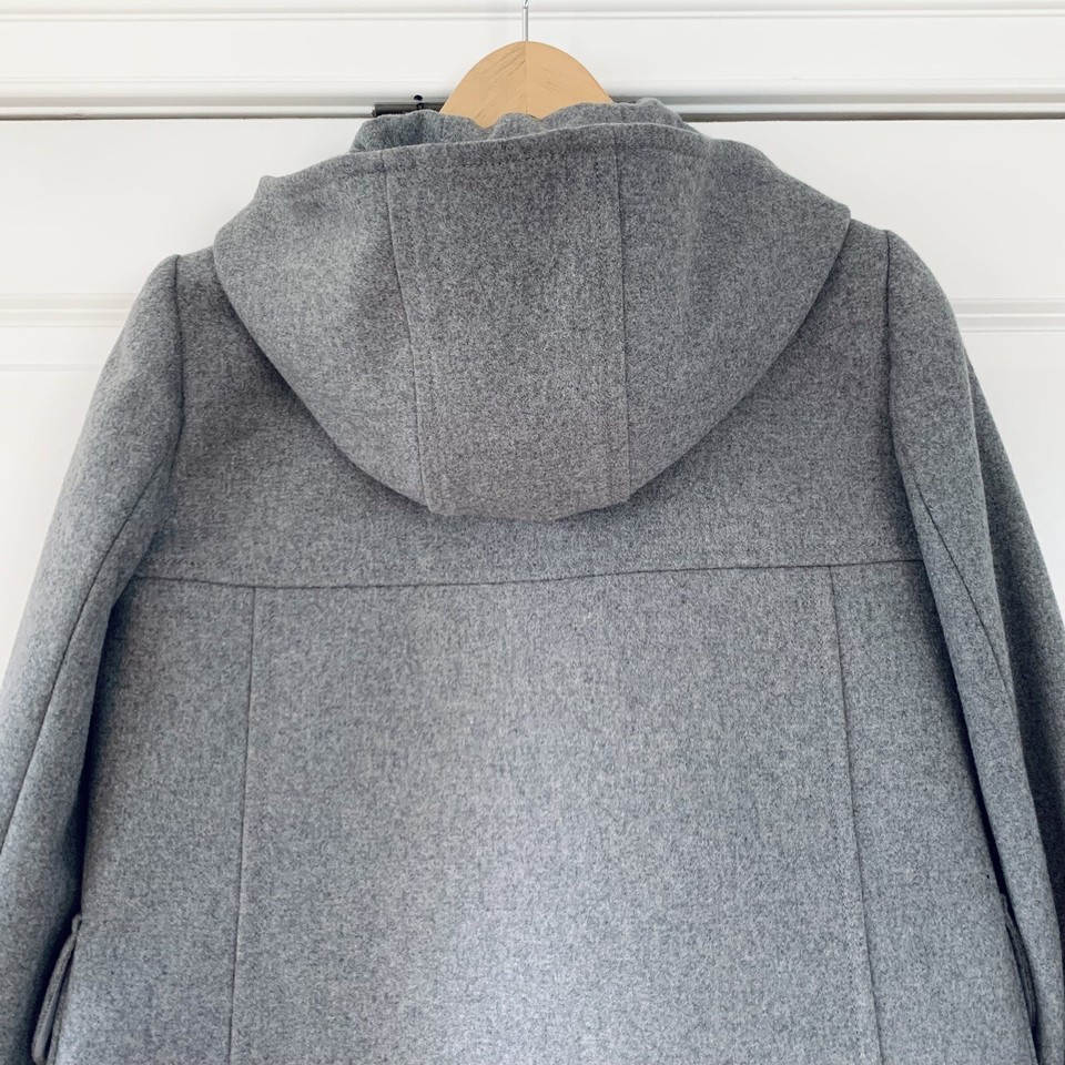 J. Crew Melton Wool Duffle Toggle Coat Italian Hooded Stadium Cloth ...