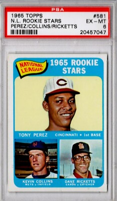 1965 N.L. Rookie Stars, Tony Perez, Short Print, High Number, Hall of ...