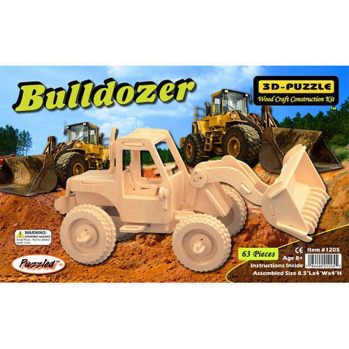 Bulldozer 3D Wooden Puzzle Wood Craft Construction Kit | eBay
