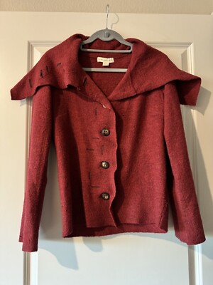 Anthropologie Gro Abrahamsson Womens Sweater Red Size 38 Waist 100% ...