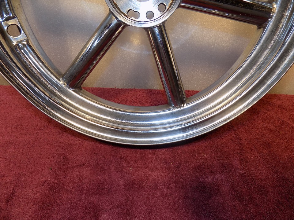 Vintage Invader 16" 6 round spoke Harley Davidson Chrome Chopper Rear ...