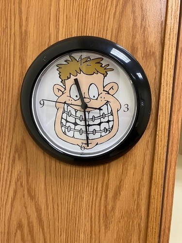 Braces Silly Face Tooth clock wall hang for dental Office | eBay