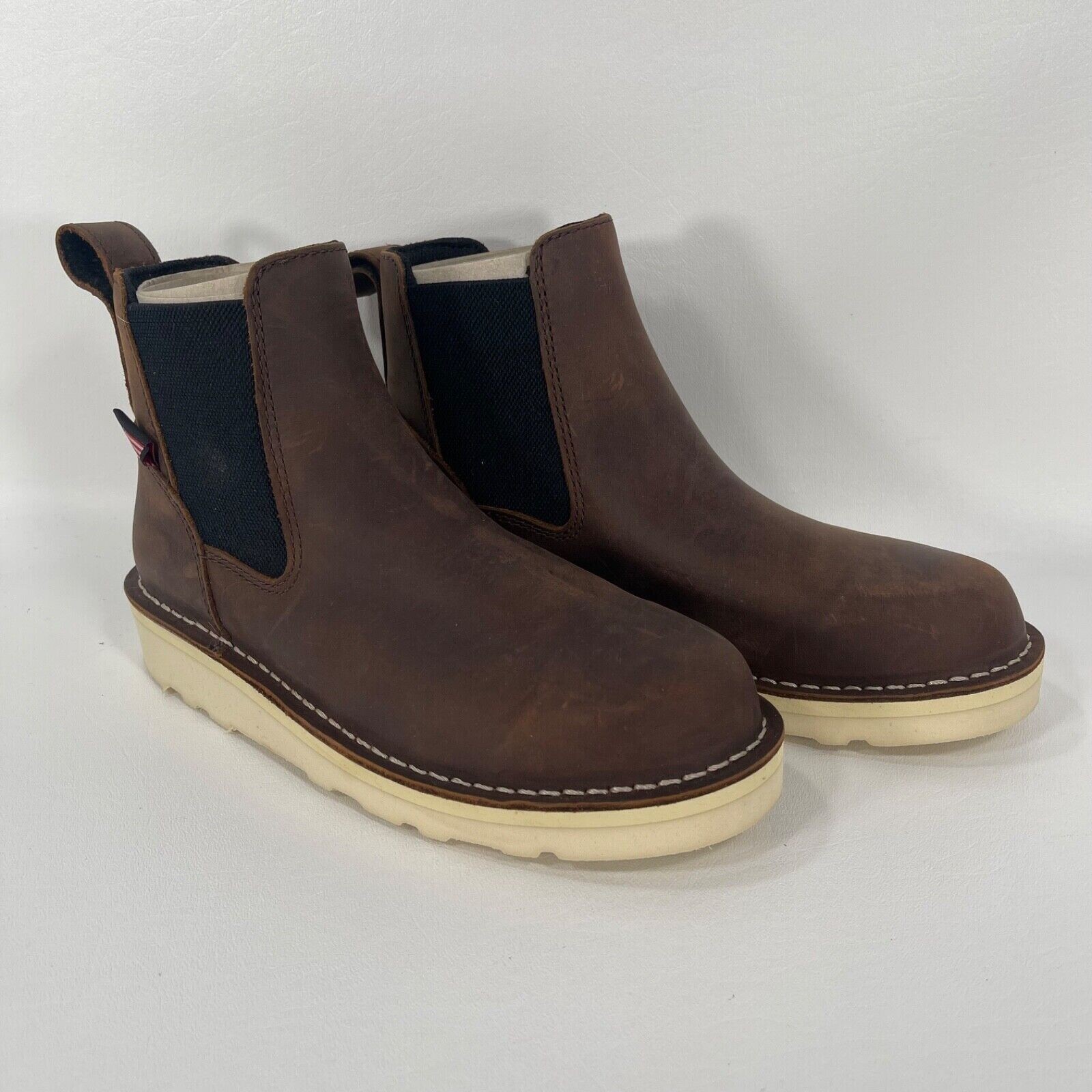 Danner Womens Size 8 Bull Run Chelsea Brown Work Boots 15482 NWOB • USA ...