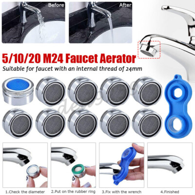5/10/20x M24 Perlator Strahlregler Wasserhahn Sieb Einsatz Mischdüse ...