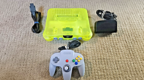 Nintendo 64 Console Extreme Green with Controller Cables New Shell | eBay