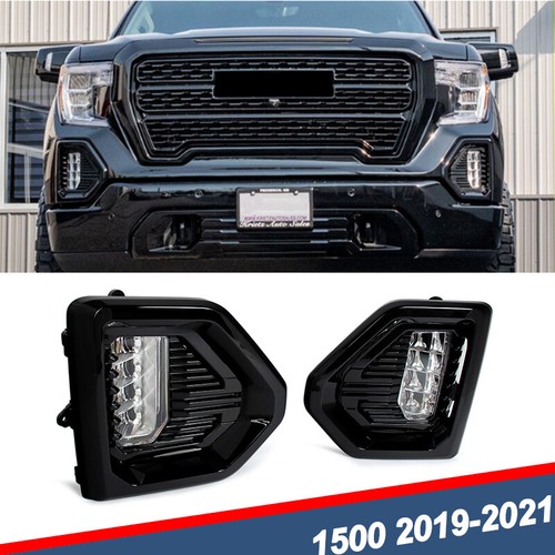 For 2019-2022 GMC Sierra 1500 Denali AT4 Fog Lights Lamp LED W/Black ...