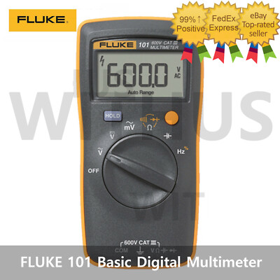 FLUKE 101 Digital Basic Multimeter Pocket Portable Meter AC DC Volt ...
