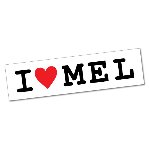 I Heart Mel Sticker Decal Bumper Car Vinyl Funny #5241EN | eBay