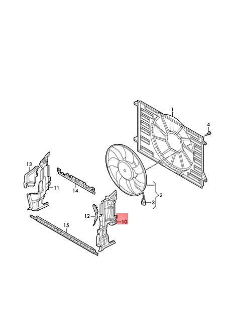 Genuine AUDI A4 Avant S4 quattro A4L 868 8W2 8W5 Air Guide Left ...