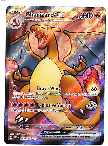 POKEMON SCARLET & VIOLET 151 CHARIZARD EX ULTRA RARE FULL ART HOLO 183/ ...