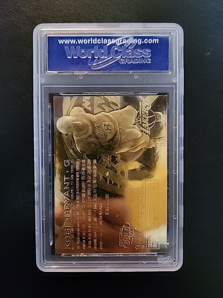 1996-97 KOBE BRYANT FLEER 23KT Gold ROOKIE Card Purple Signature GRADED ...