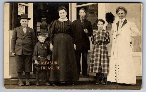 C.1910 RPPC GORBET FAMILY STORE FRONT FASHION CLEAR PHOTO Postcard P62 ...