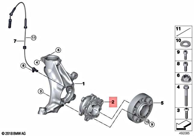For BMW Genuine Wheel Bearing and Hub Assembly Front 31207857506 | eBay